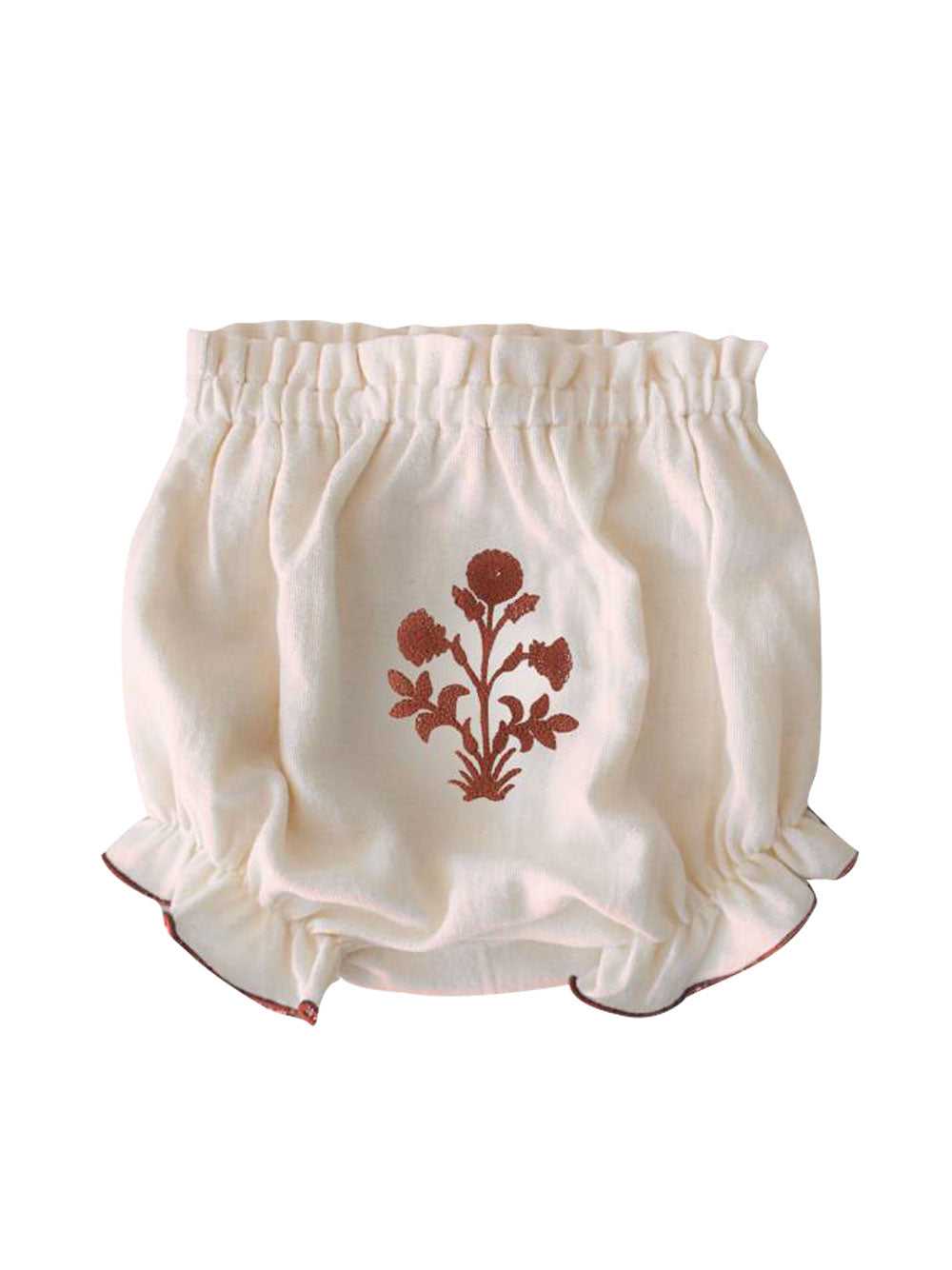 Ecru x Orange Bloomers – Shan and Toad - Luxury Kidswear Shop