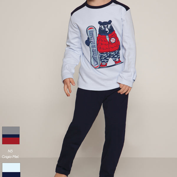 Snowboarding Bear Pyjamas - Shan and Toad - Luxury Kidswear Shop